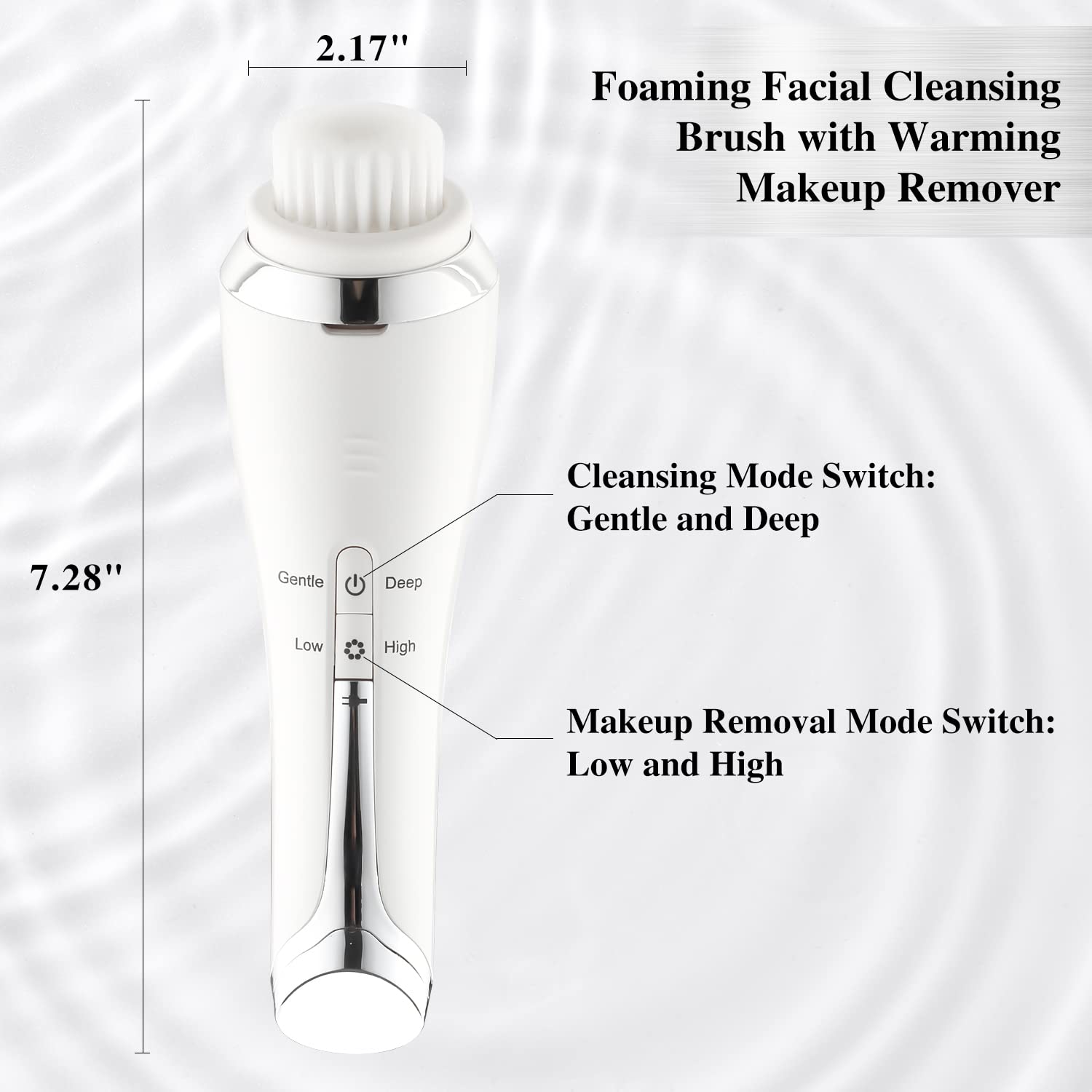 Facial Cleansing Brush, Rechargeable Spin Face Scrubber Set with 4 Face Brush Heads, Waterproof Facial Brush for Deep Cleansing Gentle Exfoliating and Massaging