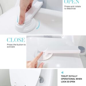 Toilet Lock Child Safety，Baby Proof Toilet Seat Lock with Extra Pallet,Fit for Most Toilet Lid，No Tools Installation