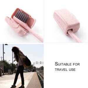 4pcs Toothbrush Heads Cover Wheat Straw ive Cap for Outdoor Travel