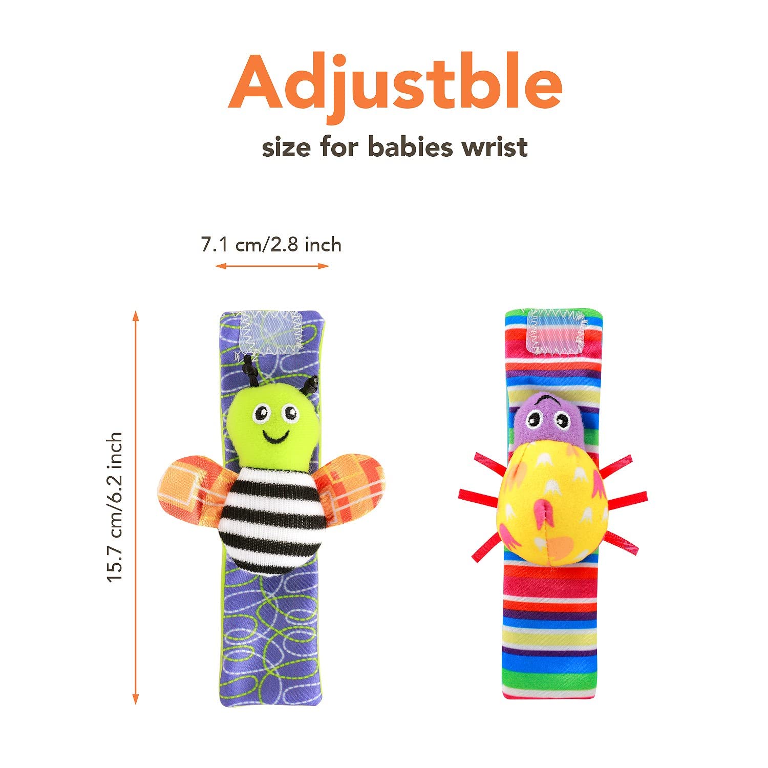 Baby Infant Rattle Socks Toys, Wrist Rattles and Foot Finders for Baby Boy or Girl - New Baby Gift Infant Toys