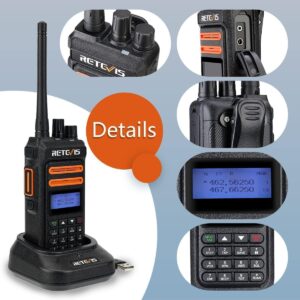 Retevis GMRS Radio Communication Solutions,RA25 Mobile Transceiver Radio(1 Pack) with GMRS Handheld Two Way Radio(2 Pack),Easy to Use Long Range Communication Kit