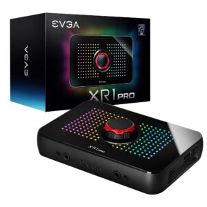 evga xr1 pro capture card, 1440p/4k hdr capture/pass through, certified for obs, usb 3.1, argb, audio mixer, pc, ps5, ps4, xbox series x and s, xbox one, nintendo switch, 144-u1-cb21-lr