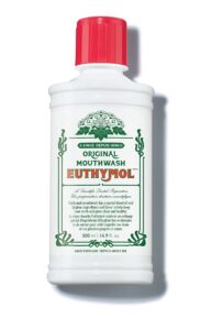 [euthymol] original mouthwash, 16.9 fl oz | fresh breath euthymol original toothpaste flavor natural oral rinse liquid with menthol, pink jelly mouthwash for treating bad breath