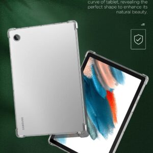 MoKo Case Fits Samsung Galaxy Tab A8 10.5 Inch 2022 (SM-X200/SM-X205/SM-X207), Ultra Clear Soft Flexible Transparent TPU Skin Bumper Back Cover Shell, Clear