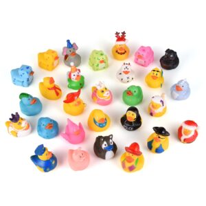 2 Inch Rubber Ducks 24 PCS Bath Toys Assortment Duckies for Kids Boys Girls.Duck Duck Jeep