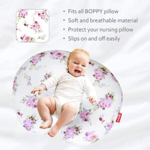 Nursing Pillow Cover Slipcover Floral 2 Pack Fits Boppy Nursing Pillows, for Breastfeeding Pillows, Nursing Pillow Slipcovers