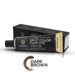 Parallel Products - Luxe Color (Dark Brown) - Cream Hair Dye - 25mL - Tint for Professional Spot Coloring - Covers Grey Hair - Root Touch-Up