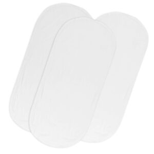 honestbaby organic cotton changing pad liners (set of 4), bright white, one size, (d432t)