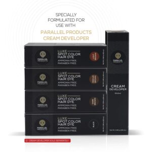 Parallel Products - Luxe Color (Dark Brown) - Cream Hair Dye - 25mL - Tint for Professional Spot Coloring - Covers Grey Hair - Root Touch-Up