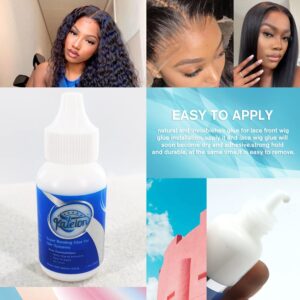 Lace Wig Glue, 1.3oz Invisible Waterproof Bold Hold Lace Wig Glue Waterproof for for Poly and Lace Hairpiece, Wig, Toupee Systems(1 Bottle)