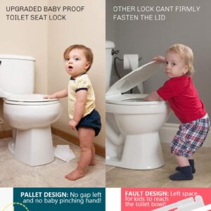 Toilet Lock Child Safety，Baby Proof Toilet Seat Lock with Extra Pallet,Fit for Most Toilet Lid，No Tools Installation