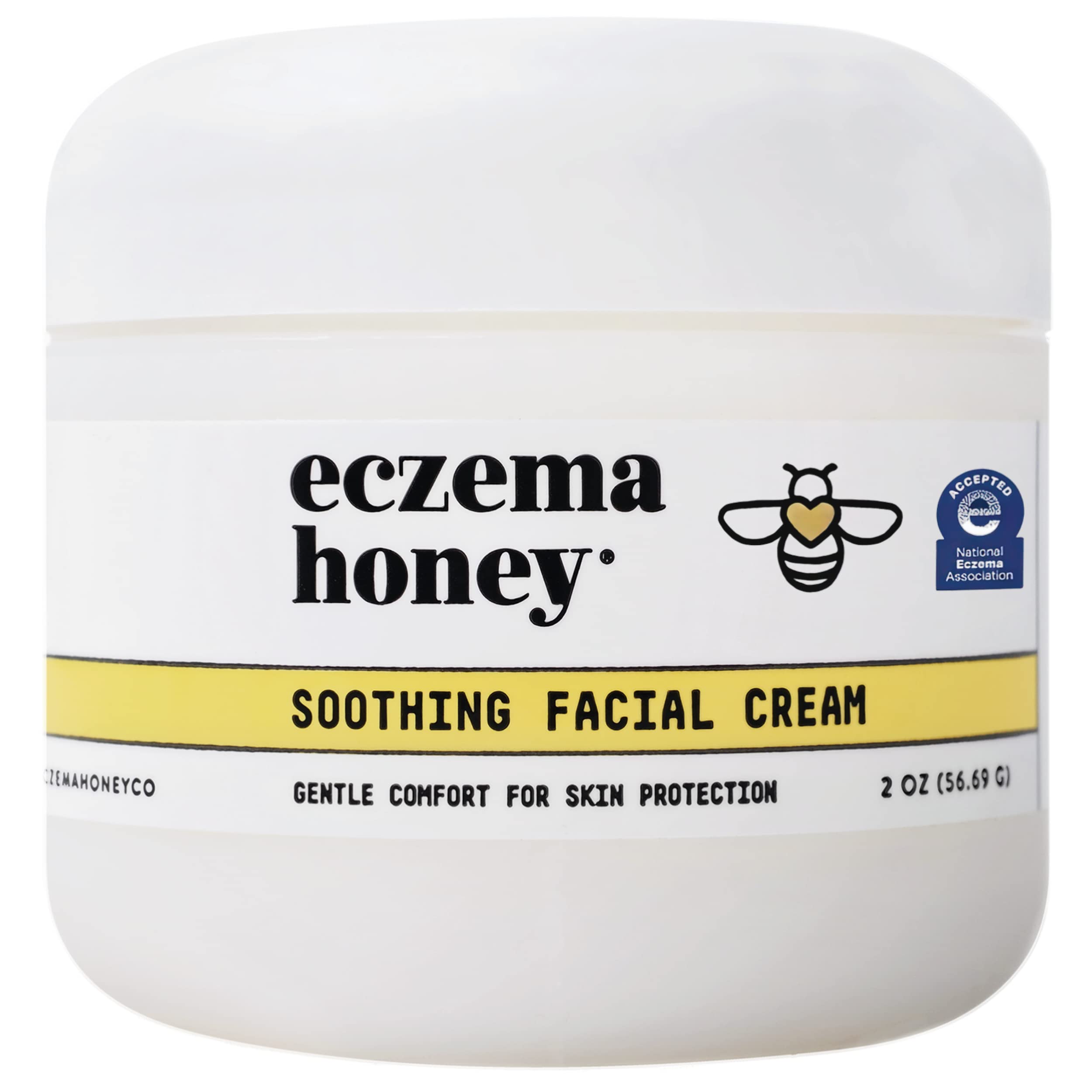 ECZEMA HONEY Soothing Facial Cream - Eczema Lotion for Face, Eyelids, Lips, and More - Natural Dry Skin Repair (2 Oz)