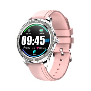 ncbayand smart watch for women, originality smartwatch for android and ios phones ip68 waterproof activity tracker with full touch color screen heart rate monitor pedometer sleep monitor, pink