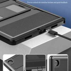 MoKo Case Fits Samsung Galaxy Tab A8 10.5 Inch 2022 (SM-X200/SM-X205/SM-X207), Shockproof Full Body Rugged Stand Back Cover Built-in Screen Protector Fit Galaxy Tab A8 10.5" 2022 Tablet, Black