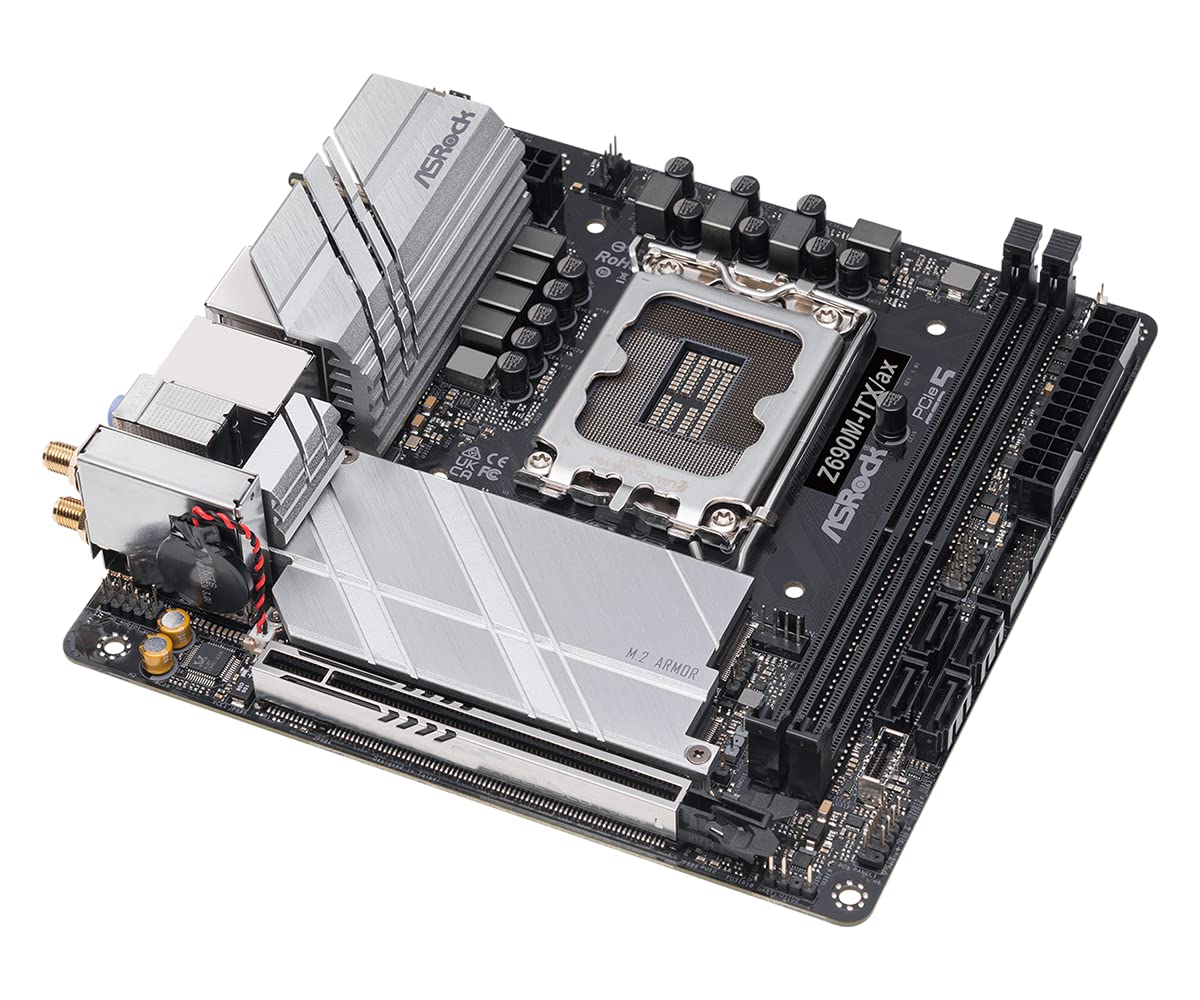 ASRock Z690M-ITX/ax Motherboard Intel 12th Generation CPU (LGA1700) Compatible Z690 Mini-ITX Motherboard