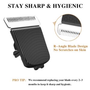 2 Pack Replacement Blade for Manscaped The Lawn Mower Electric Groin Hair Trimmer Blade, Hygienic Snap-In Replacement Blades Compatible with Manscaped Lawn Mower 4.0 3.0 2.0 Replaceable Blade, Black