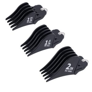 wahl clipper guards 10 12 16 hair clipper guards extra long clipper guard for trimmer guard attachments 2 inch clipper guides multiple sizes universal 1 & 1/4" 1 & 1/2" 2"