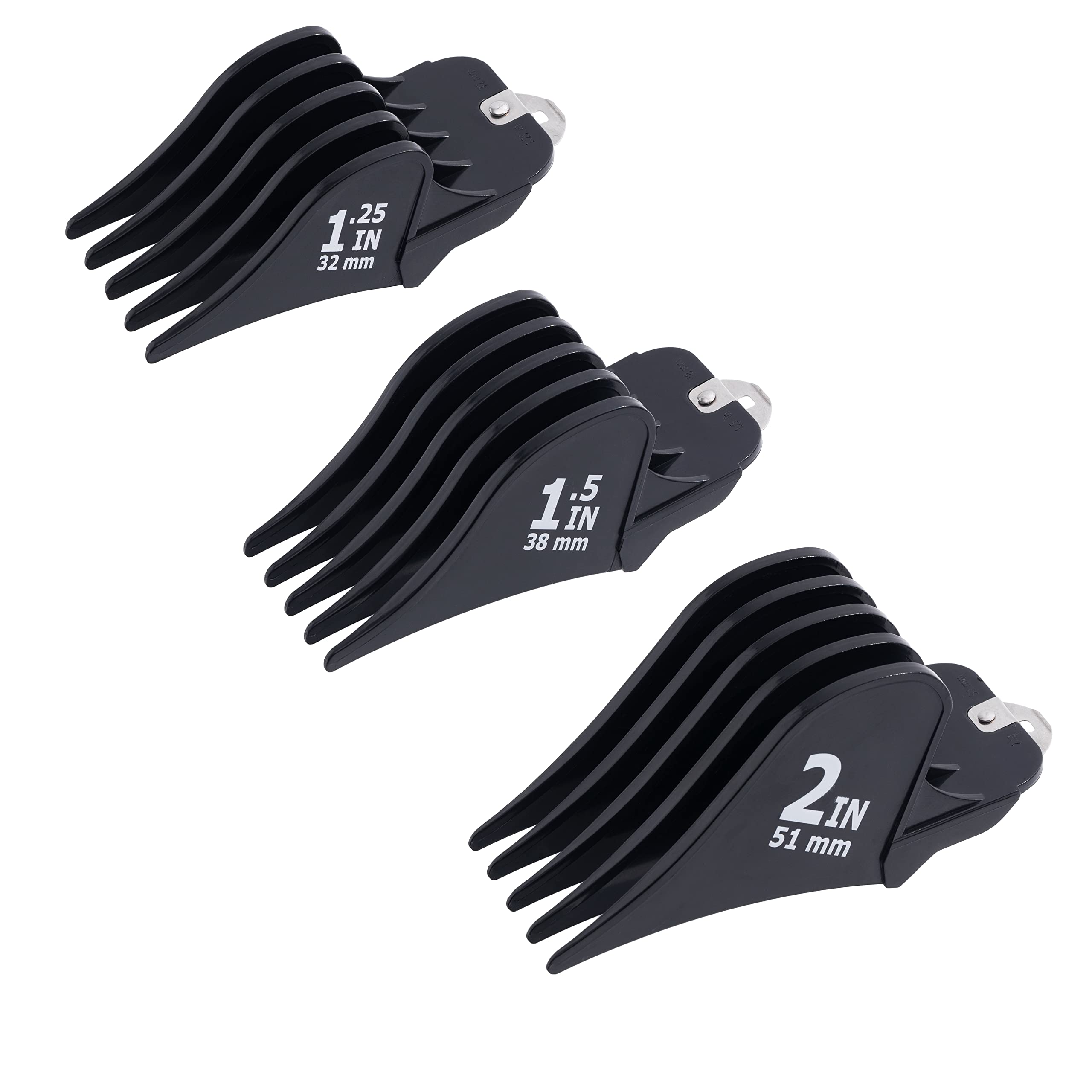 Wahl Clipper Guards 10 12 16 Hair Clipper Guards Extra Long Clipper Guard for Trimmer Guard Attachments 2 Inch Clipper Guides Multiple Sizes Universal 1 & 1/4" 1 & 1/2" 2"