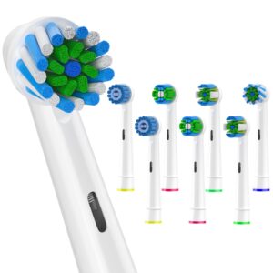 aoxgao toothbrush replacement heads compatible with oral b electric toothbrushes 8 pack(white)