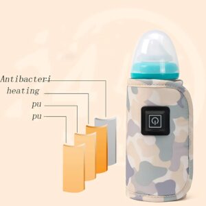 Sevi Baby Breast Milk Warmer, Portable USB Bottle Warmer (5V), No BPA, Keep Baby Milk Temperature, Used for Indoor and Outdoor Shopping, Travel Pink