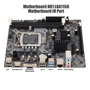 Gaming Motherboard, CPU LGA 1150 Socket Computer Motherboards, DDR3 1600/1333/1066 MHz Memory, Integrated Chip Sound Card, Network Card, Gaming Mainrboard for Desktop Computers