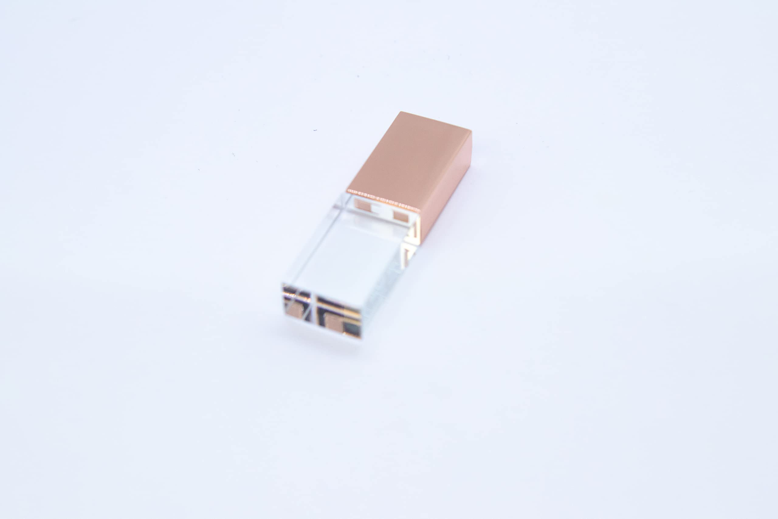 Crystal USB Flash Drive 2.00 Wedding OR Special Moments in Metal Box with Word Memories ( 16 GB, Rose Gold)