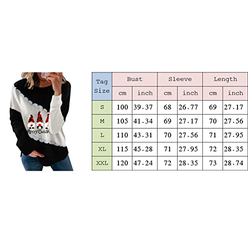 Winnerlion Merry Christmas Sweatshirts for Women Long Sleeve O-Neck Holiday Casual Comfy Pullovers Tops (Wine, S)