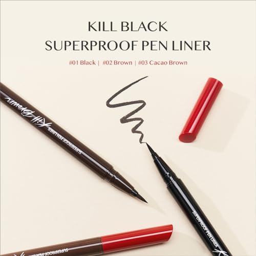 CLIO Waterproof Pen Liquid Eye Liner, Precision Tip, Long Lasting, Smudge-Resistant, High-Intensity Color (Black, Pack of 1)