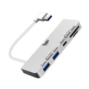 wpyyi multifunctional usb splitter，aluminum alloy usb 3.0 hub adapter splitter with sd/tf card reader