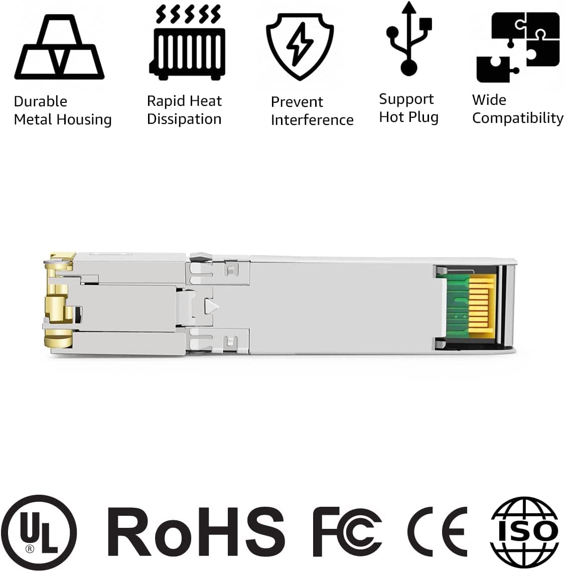 OPSTRAN 10GBASE-T SFP+ RJ45 Copper Transceiver Module Compatible with HPE Aruba ProCurve JL563B 10G SFP+ 80m Cat6a/7