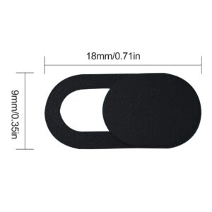 1PCS Durable Metal Oval Shape Mini Webcam Cover Shutter Magnet Camera Cover, Black