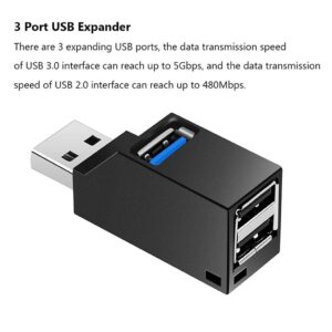 WPYYI USB 3.0 HUB Adapter Extender Mini Splitter Box for PC Laptop Mobile Phone High Speed U Disk Reader (Color : A)