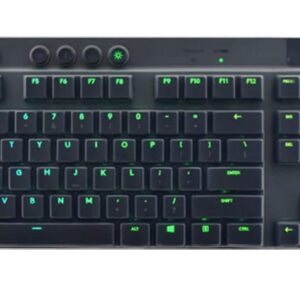 JuYuish Silicone Clear Keyboard Cover Skin Protector Compatible with Logitech G915 Wireless Mechanical Gaming Keyboard & Logitech G815 RGB Mechanical Gaming Keyboard (NOT for Other Desktop Keyboards)