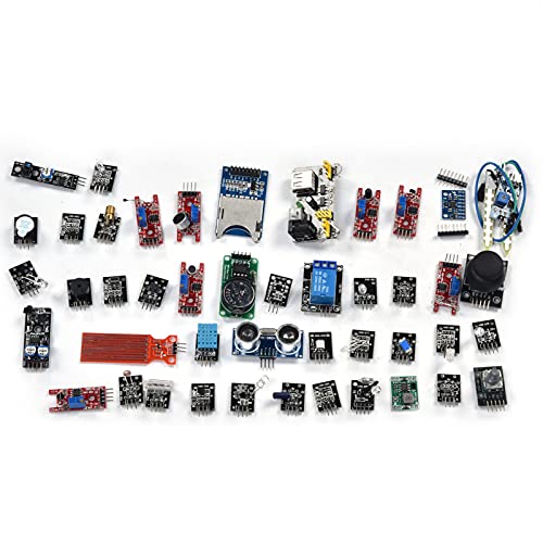 Shanrya 45 in 1 Sensor Assortment Set, Mainstream Lightweight Sensors Kit Resin Portable Multi-Functional for Beginners for Electronics Learning