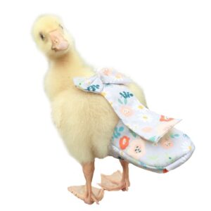 wcdjomop duck diapers, chicken diapers, handmade diapers for poultry, chicken, duck and goose waterproof, adjustable, washable reusable diapers for poultry, duck supplies (s(0.1kg-0.2kg),floral)