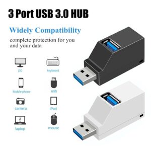 WPYYI USB 3.0 HUB Adapter Extender Mini Splitter Box for PC Laptop Mobile Phone High Speed U Disk Reader (Color : A)