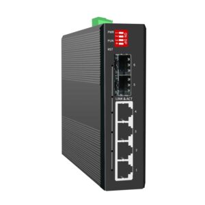 4-port hardened industrial gigabit 2+ managed din-rail switch, 4x10/100/1000 base-tx +2x1000base-fx sfp 6x, network ethernet gigabit not with poe+ switch