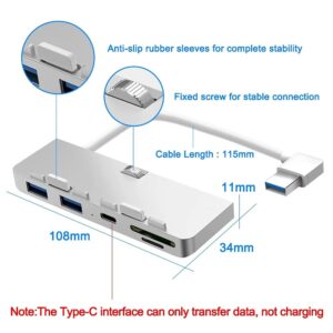 WPYYI Multifunctional USB Splitter，Aluminum Alloy USB 3.0 Hub Adapter Splitter with SD/TF Card Reader