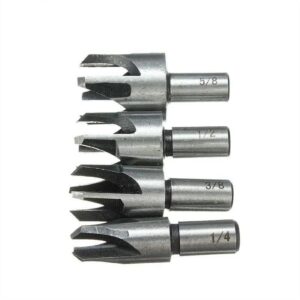 WQZCW 8Pcs 5/8" 1/2" 3/8" 1/4" Carbon Steel Wood Plug Hole Cutter Drill Bit Set 10MM Shank 6/10/13/16mm Wood Drill Bits (Color : 8Pcs)