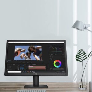 HP Newest 21.5" FHD Monitor, 1920x1080 VA Display, 75Hz Refresh Rate, 7ms Response Time, 3000:1 Contrast Ratio, TUV Certified Low Blue Light Mode, Ergonomic Tilt, HDMI & VGA Ports, VESA Mounting