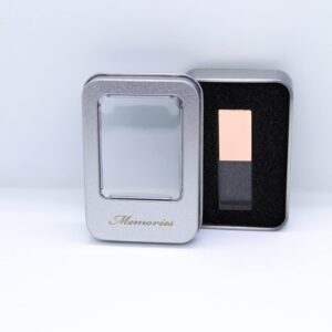 Crystal USB Flash Drive 2.00 Wedding OR Special Moments in Metal Box with Word Memories ( 16 GB, Rose Gold)