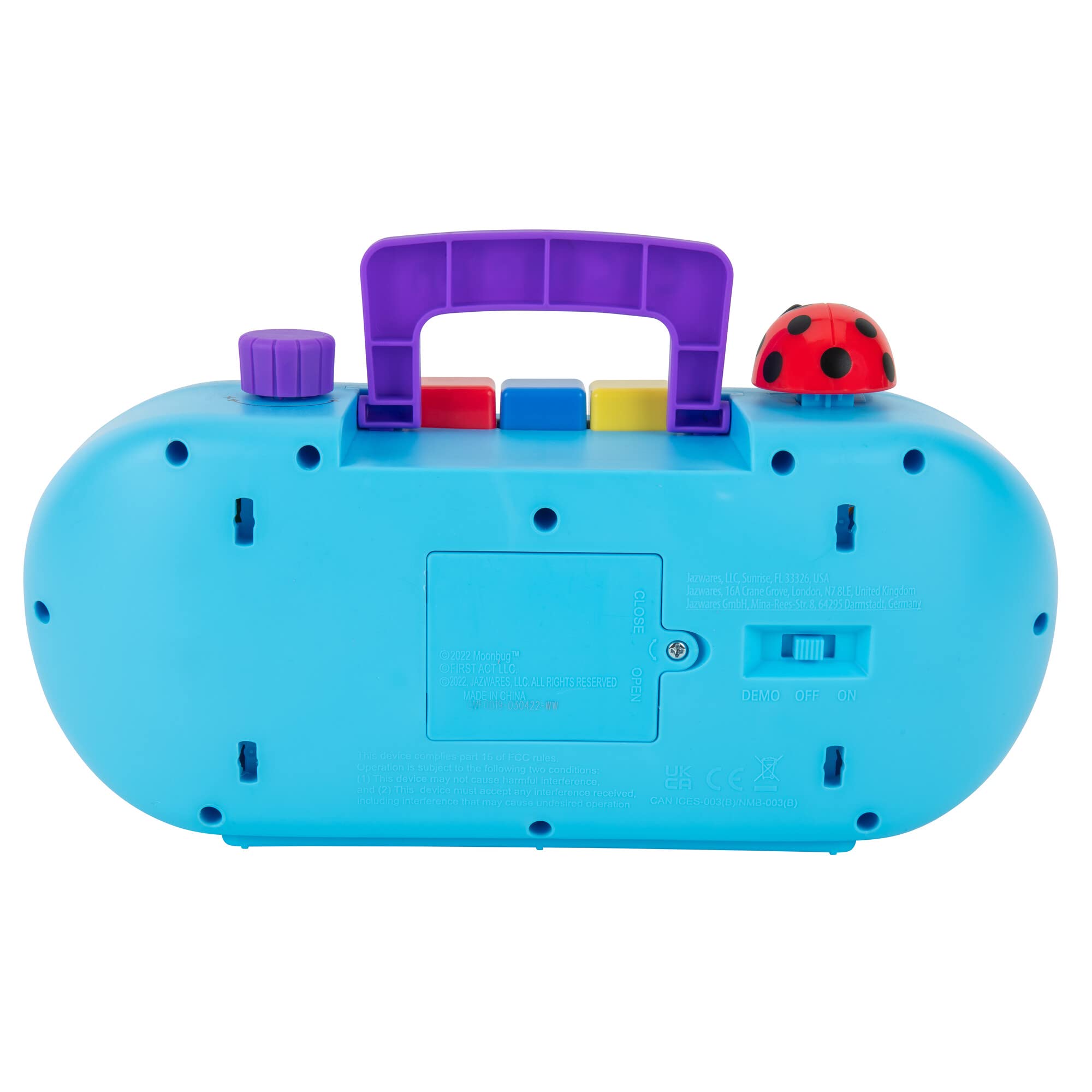 CoComelon Dance and Play Boombox, 8 Full Songs, Colors, Animal Sounds, Numbers- Educational Music Toys, Carry N’ Go Handle, Toys for Kids and Preschoolers