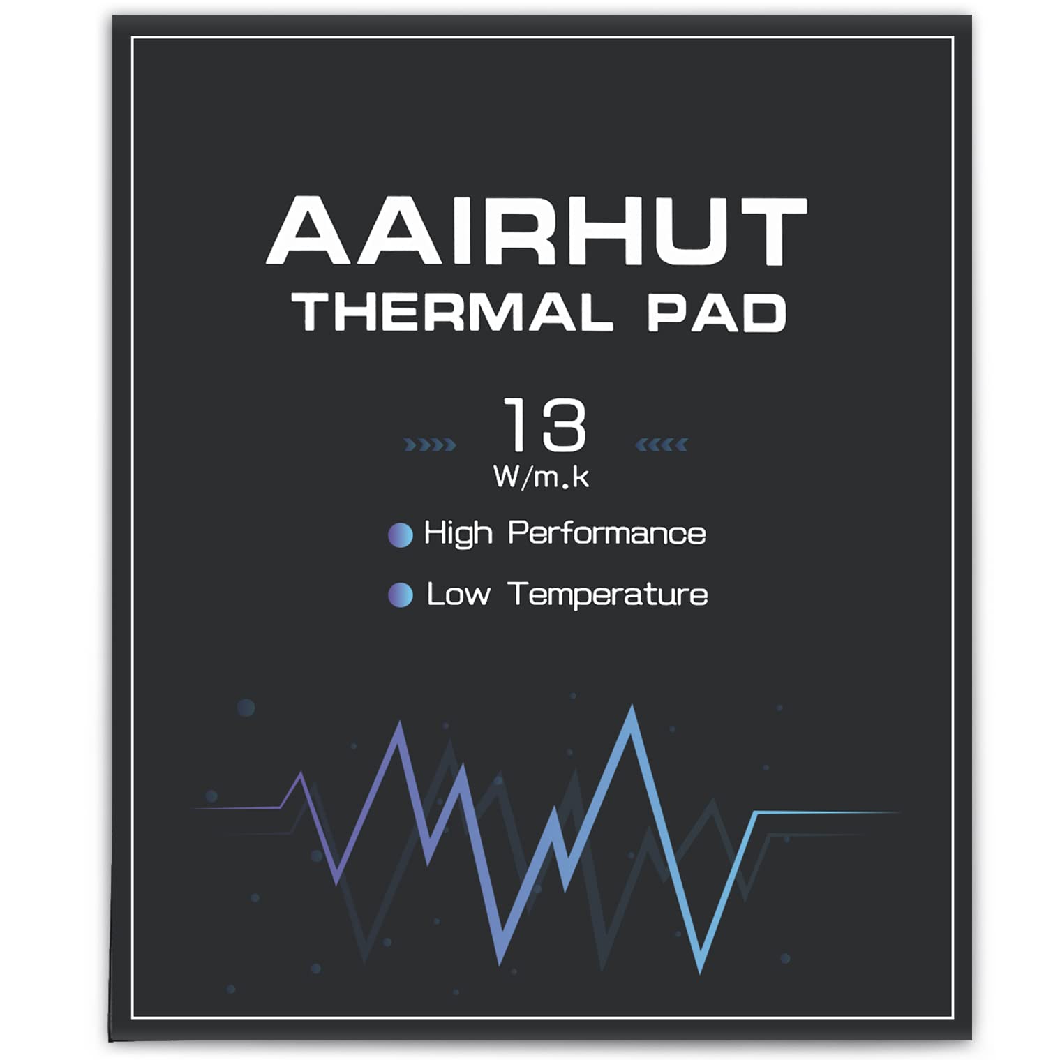 Aairhut Thermal Pad 13W/mK [0.5~3mm], 120x120x2mm Silicone Cooling Pad GPU Non Conductive Heat Resistance Extreme Odyssey Cover with Dual Self-Adhesive Films for PC Laptop Heatsink/RAM/PS4/LED