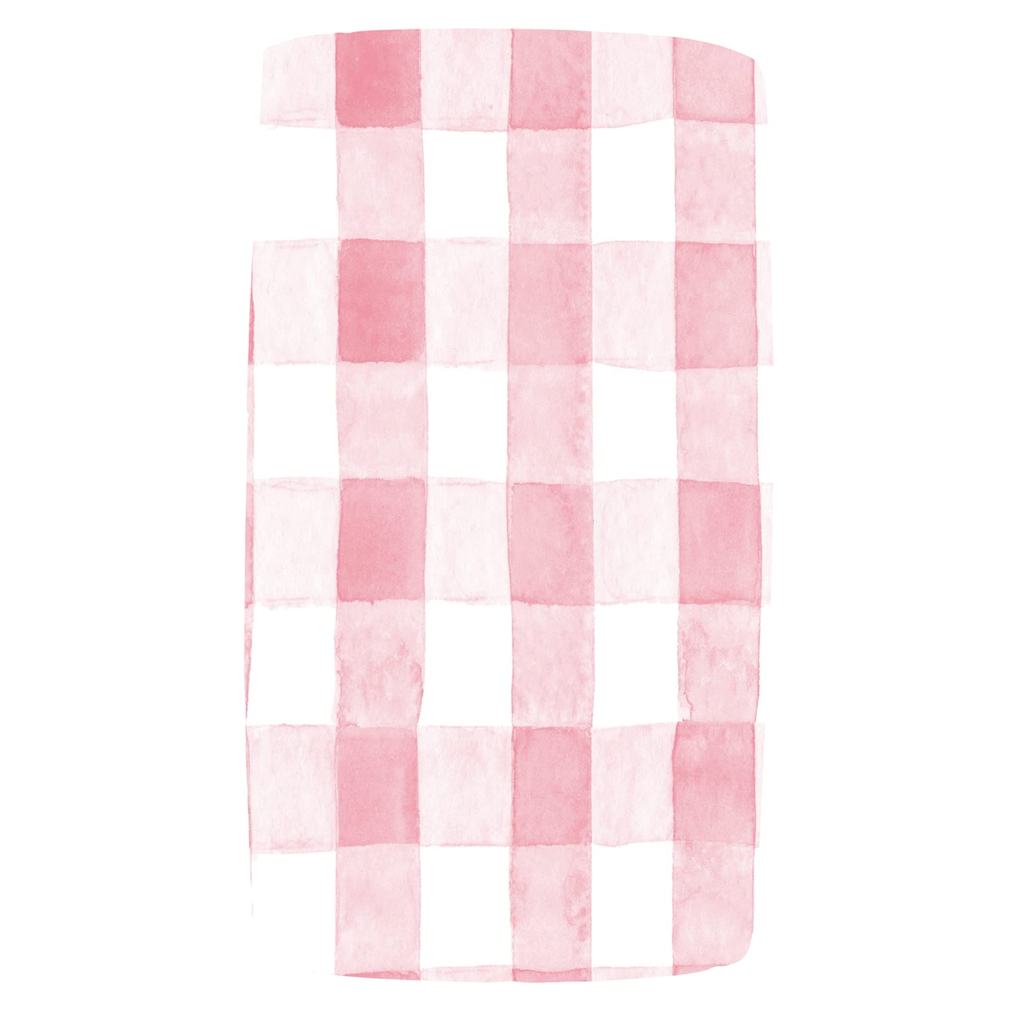 Dear Baby Gear Deluxe Crib Sheet Cotton Polyester Baby Crib Sheets, Soft Machine-Washable Crib Mattress Sheet, Baby Bed Sheets - Watercolor White Pink Plaid - 52"x28"x10"