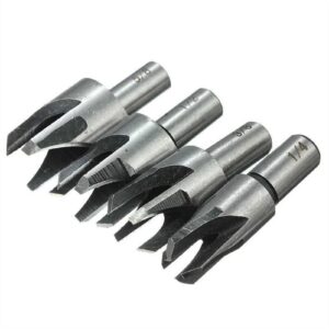 wqzcw 8pcs 5/8" 1/2" 3/8" 1/4" carbon steel wood plug hole cutter drill bit set 10mm shank 6/10/13/16mm wood drill bits (color : 8pcs)