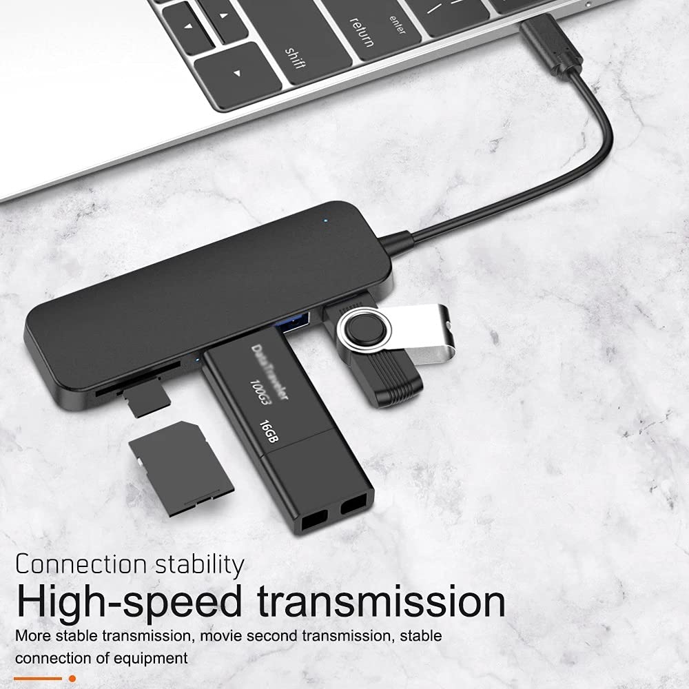 WPYYI USB C Hub USB Hub 3.0 Multi USB Splitter Adapter 3 Port Card Reader High Speed Type C Mini USB-Hub Extension Cable