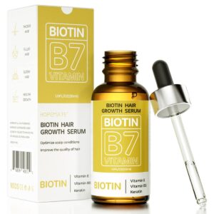 biotin hair growth serum for stronger & thicker hair, natural ingredients for all hair types, men and women