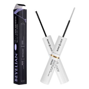 beyelian lash bond and seal, cluster lash glue for individual cluster lashes diy eyelash extensions latex free aftercare sealant with mascara wand super strong hold 72 hours