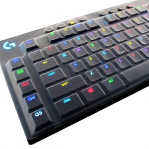 JuYuish Silicone Clear Keyboard Cover Skin Protector Compatible with Logitech G915 Wireless Mechanical Gaming Keyboard & Logitech G815 RGB Mechanical Gaming Keyboard (NOT for Other Desktop Keyboards)