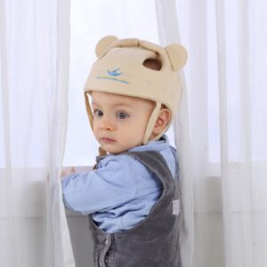 Ocanoiy Baby Infant Toddler Helmet Safety Headguard Head Protective Cushion Cute Children Adjustable Safety Helmet Hat Harnesses Cap Kid Child Crawl Walk Playing (Beige)